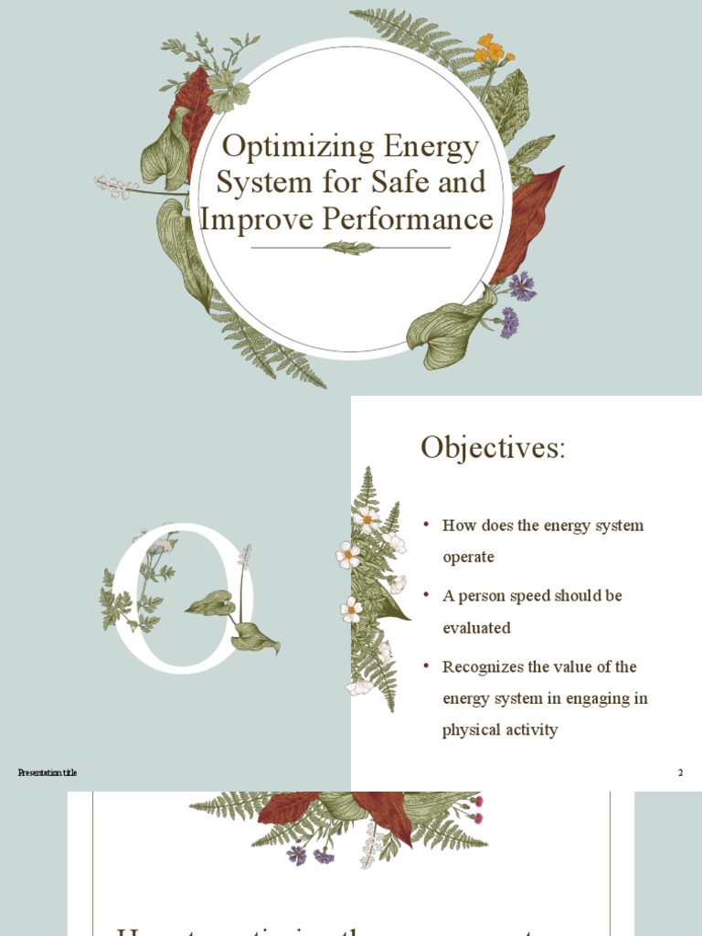 Optimizing Energy System For Safe and Improve Performance FINAL | PDF