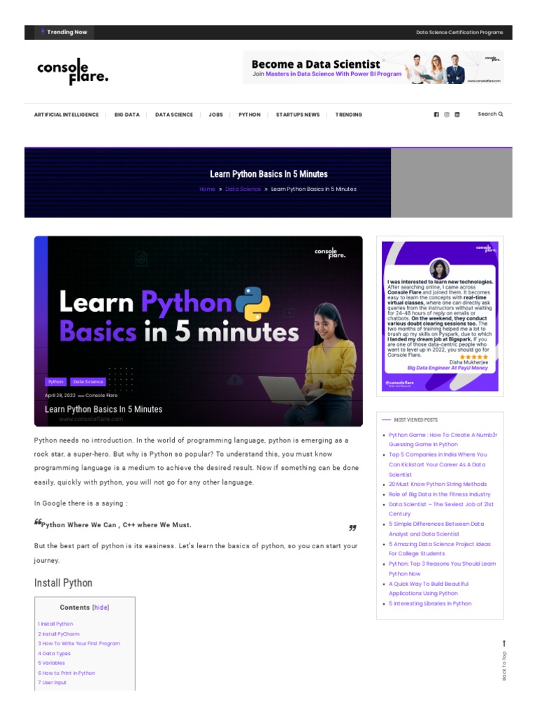 Python Programming - Free Ebook | PDF | Boolean Data Type | Data Type