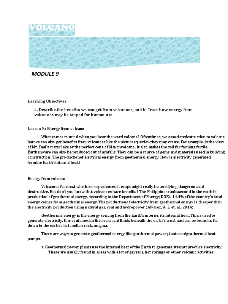 Geothermal Energy from Volcanoes | PDF | Volcano | Power Station