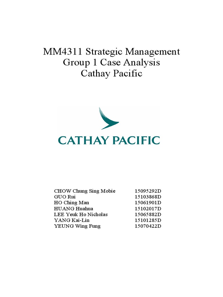 Case Analysis Cathay Pacific Group 1 | PDF | Airlines | Business