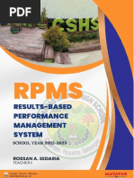 RPMS Template SY 2022-2023 | PDF | Learning | Educational Assessment