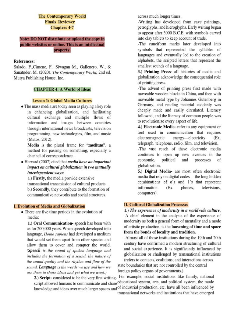 TCW Finals Reviewer | PDF