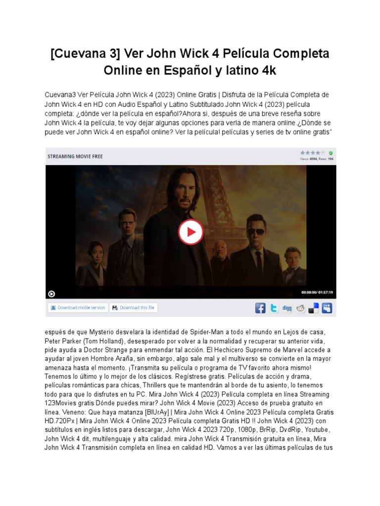 John Wick 4 Latino | PDF