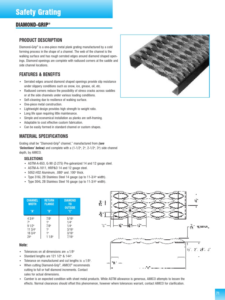 Safety Grating | PDF | Sheet Metal | Engineering Tolerance