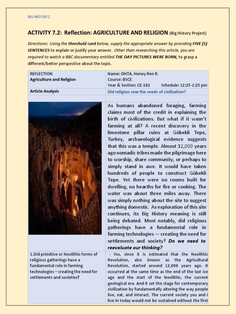 Agriculture's Role in Civilization's Rise | PDF | Hunter Gatherer ...