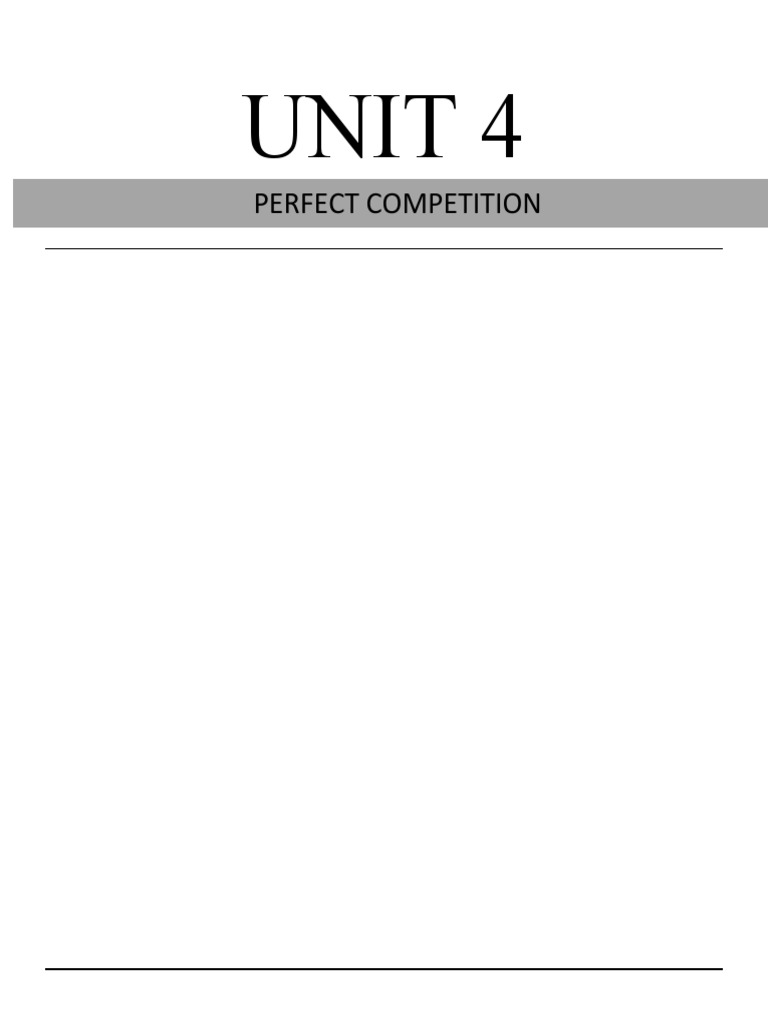 Perfect Competition | PDF | Profit (Economics) | Economic Equilibrium