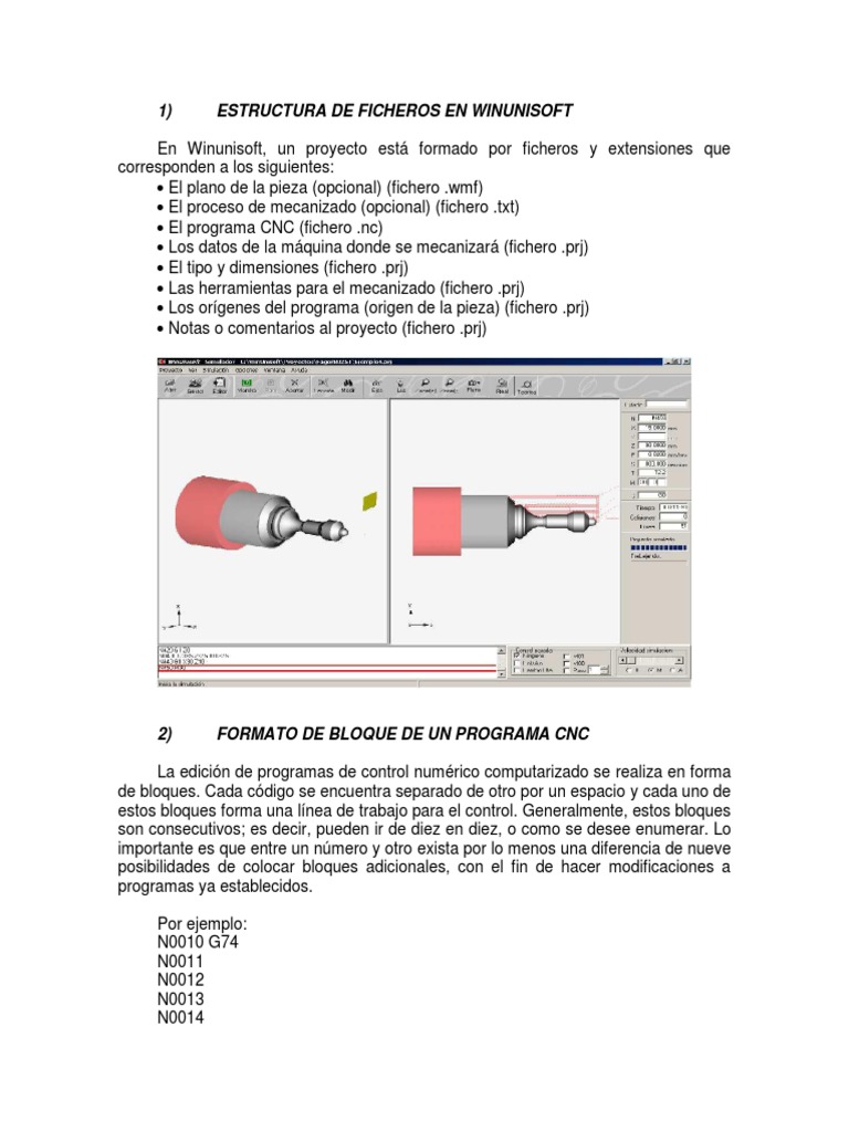 ESTRUCTURA DE FICHEROS EN WINUNISOFT | PDF | Control numerico | Función ...