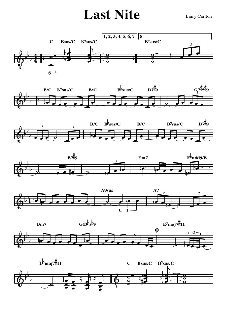 Larry Carlton Last Nite | PDF