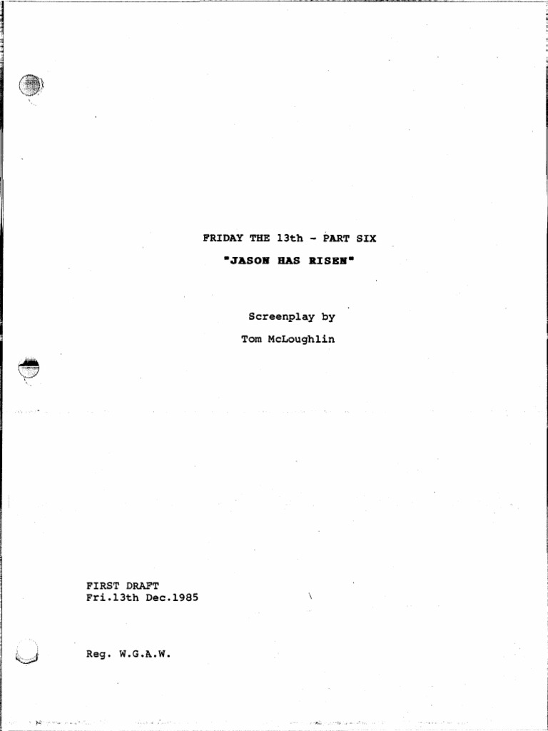 Friday The 13th Part VI Jason Lives 1986 | PDF