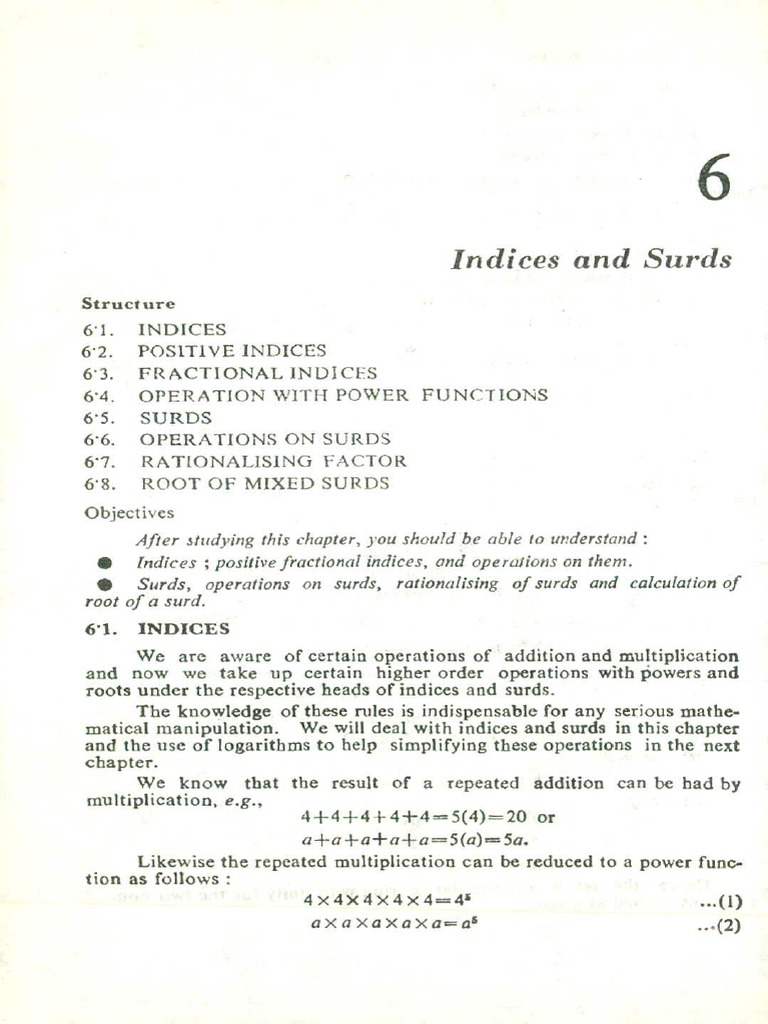 Indices and Surds Explained: Rules for Powers, Roots and Operations ...