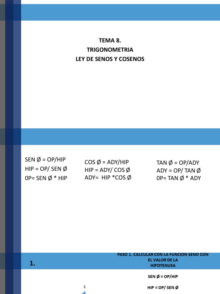 Pres 3. Trigonometría Sen, Cos, Tan | PDF | Triángulo | Geometría ...