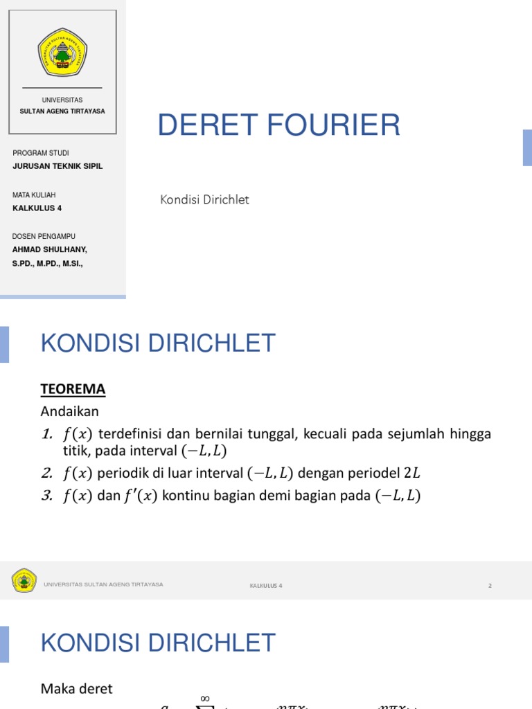 Kondisi Dirichlet | PDF