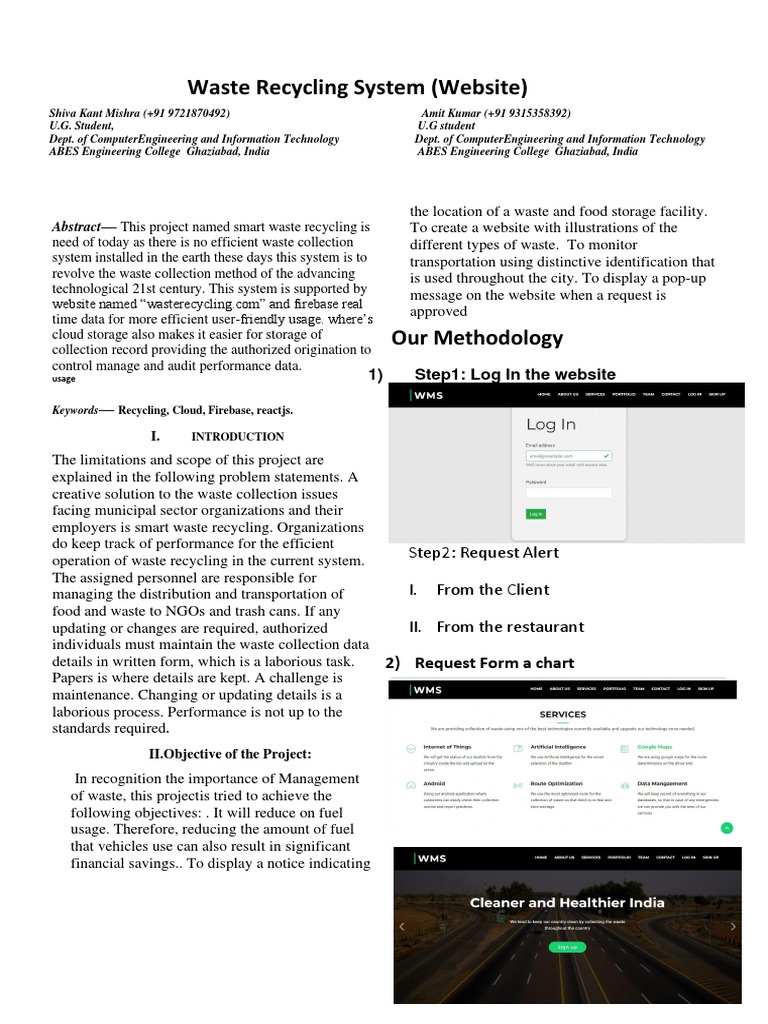 Smart Waste Recycling System Overview | PDF | Waste | Waste Management