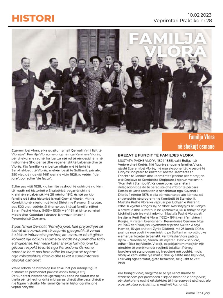 Histori: Familja Vlora Në Shekujt Osmanë | PDF