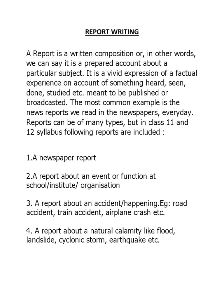 Report Writing | PDF