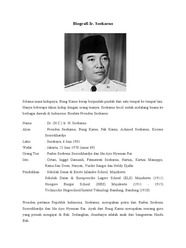 Biografi Ir. Soekarno | PDF