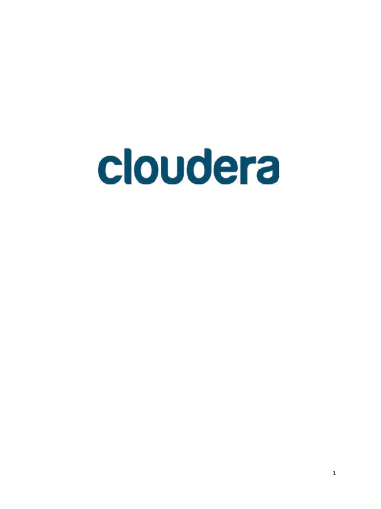 Cloudera User Manual | PDF | Apache Hadoop | Proxy Server