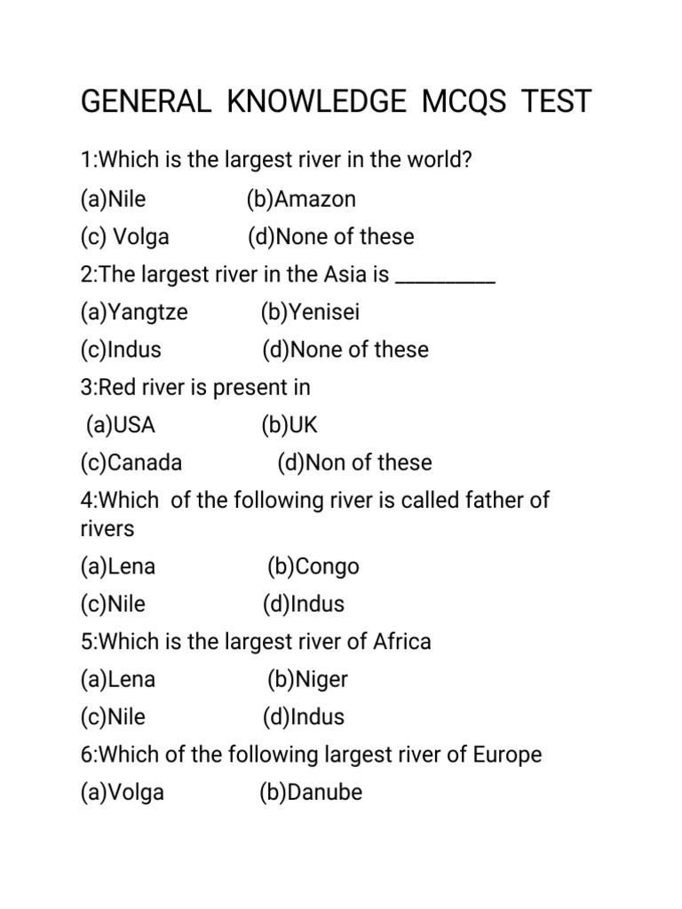 Professor Zain Ali Abro's General Knowledge MCQS | PDF | Prophets And Messengers In Islam ...