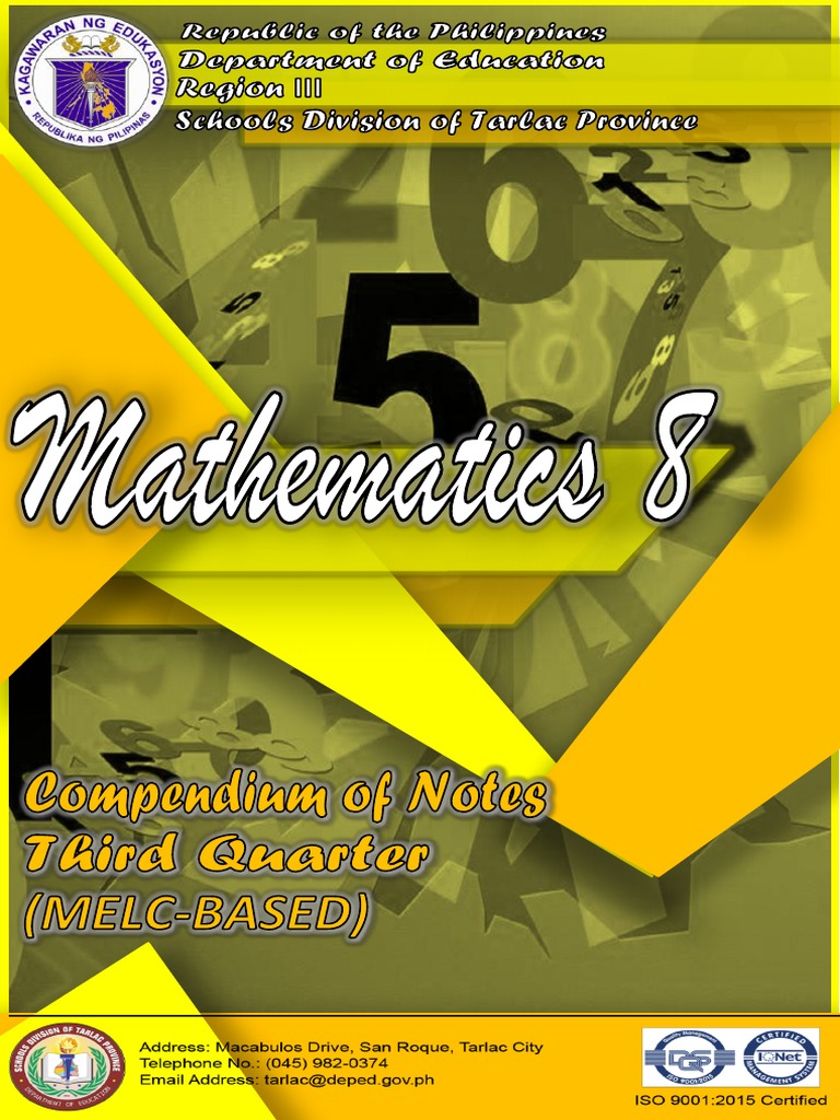 MATH 8 Compendium 8 3rd Quarter 1 | PDF | Triangle | Line (Geometry)