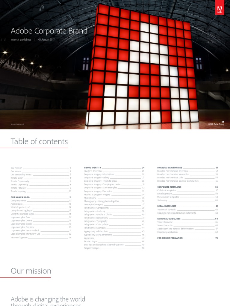 Adobe Corporate Brand: Internal Guidelines - 01 August 2017 | PDF ...