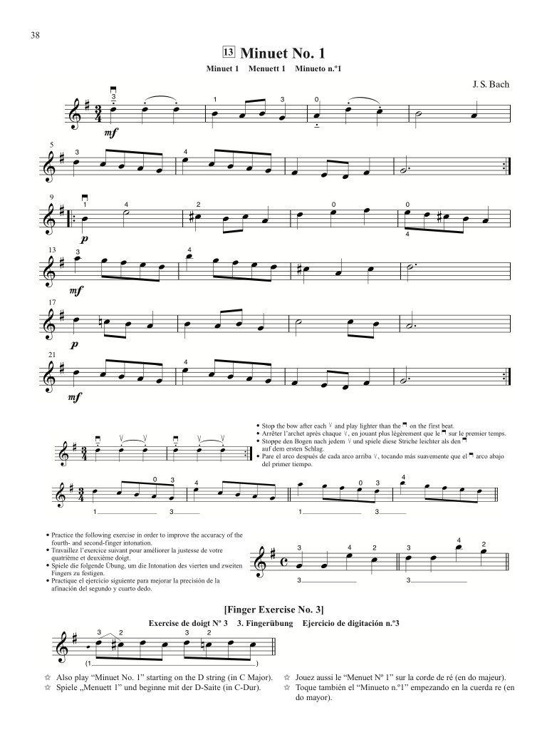 Minuet 1 Violin | PDF