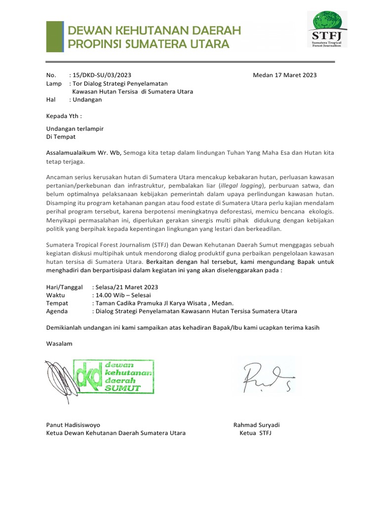 Draft UNDANGAN DKD STFJ - 2 | PDF