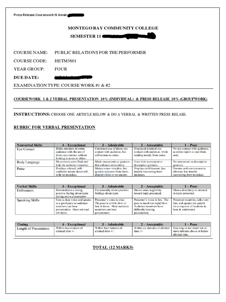 Press Release Coursework Overview | PDF | Public Sphere | Mass Media