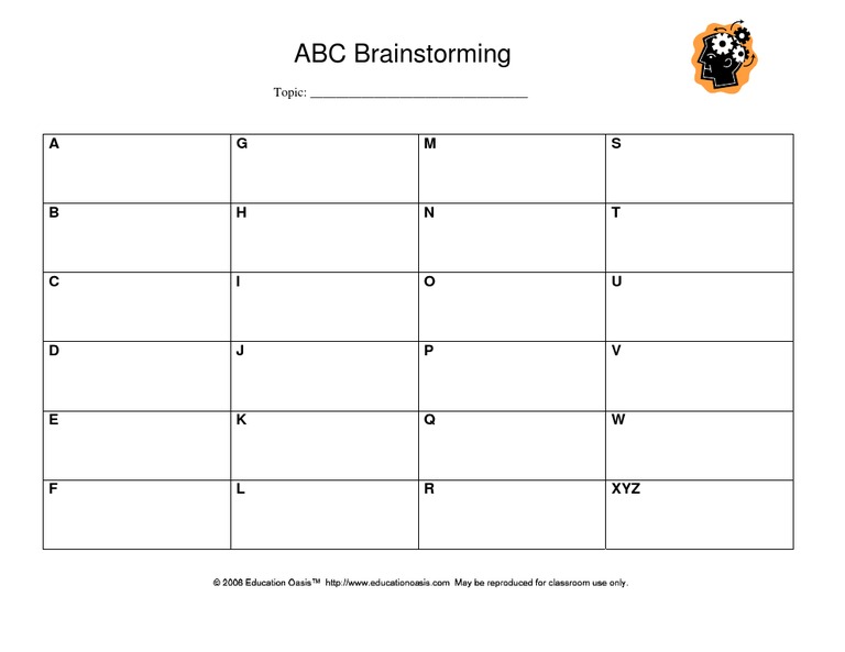 ABC Brainstorming | PDF | Career & Growth | Teaching Methods & Materials