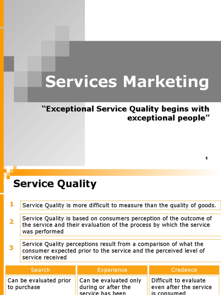 Understanding Service Quality in Marketing | PDF | Business | Business ...