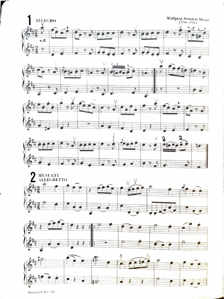 Mozart Duets 2 Violins | PDF