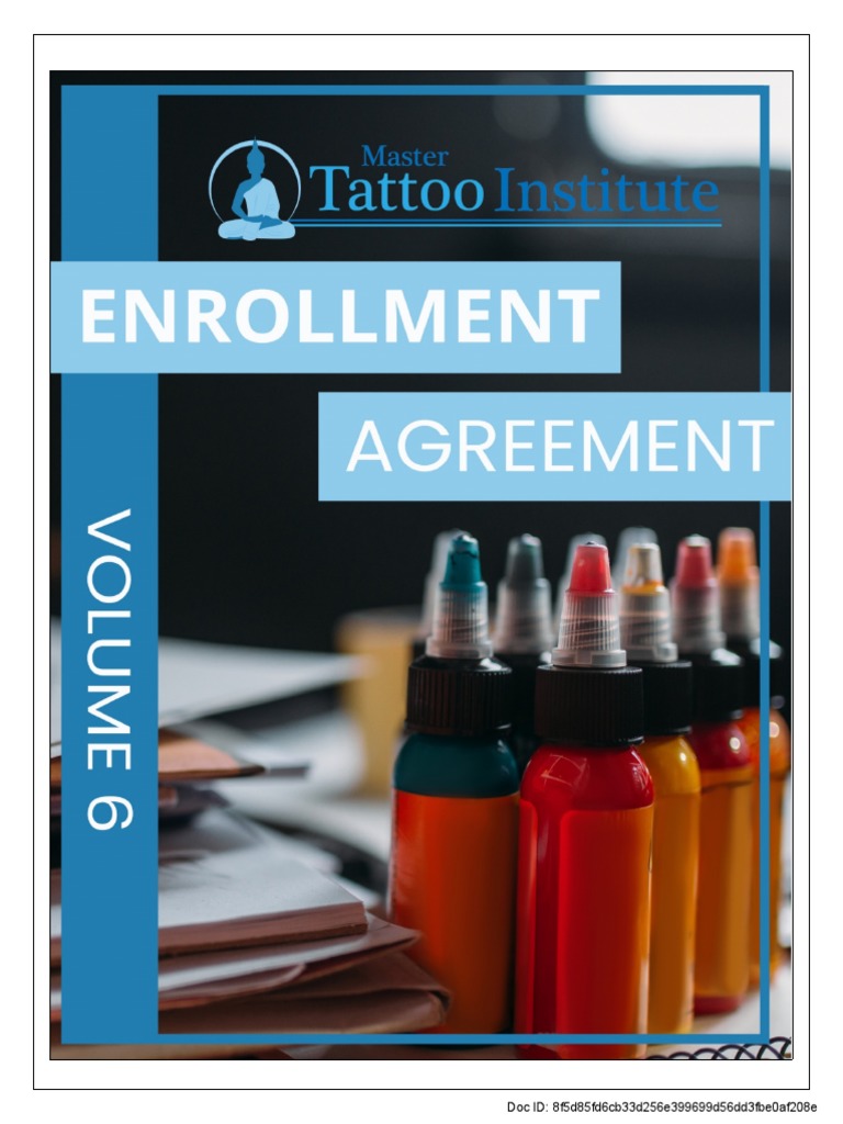 Master Tattoo Institute Student Enrollment Agreement | PDF