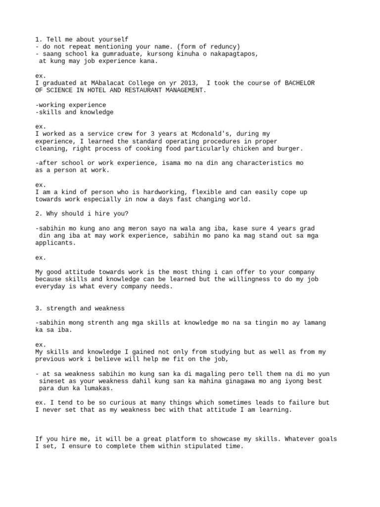 Job Interview Preparation Guide | PDF | Career & Growth