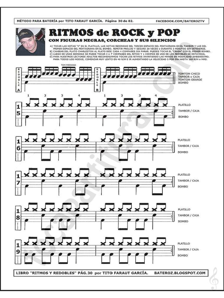 Ritmos PARA APRENDER BATERÍA | PDF