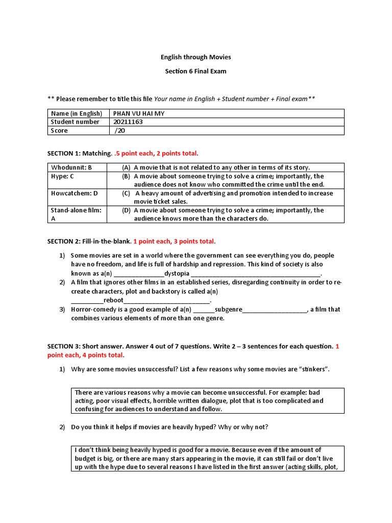 ETM Section 6 Final Exam Insights | PDF | Language Arts & Discipline