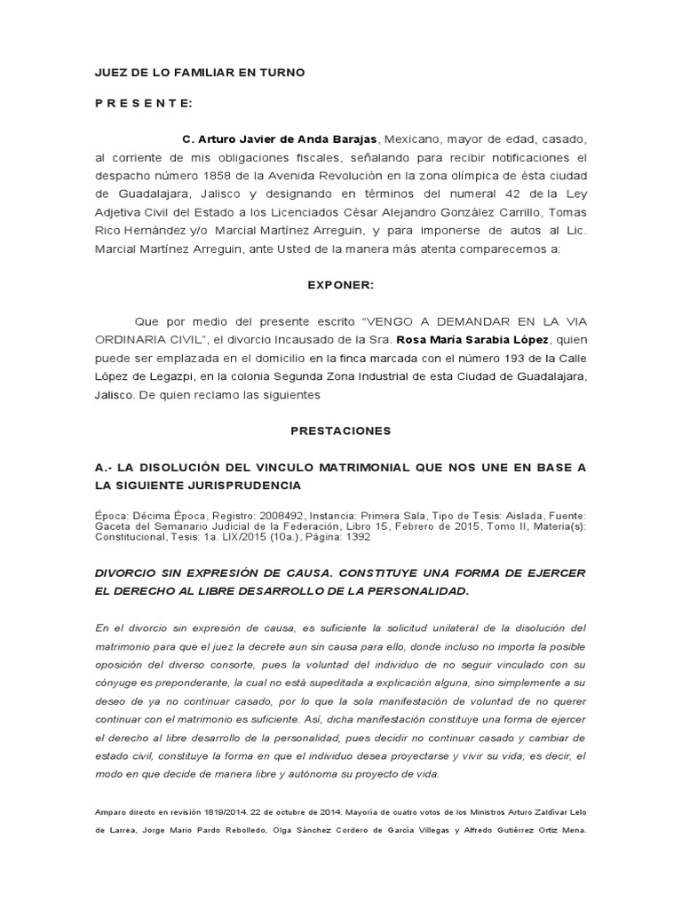 Divorcio Incausado | PDF | Divorcio | Matrimonio