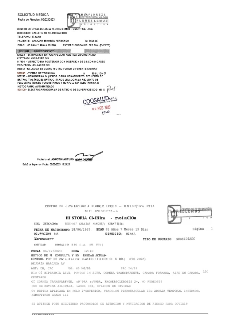 P+faco+lio+laser Od | PDF | Sangre