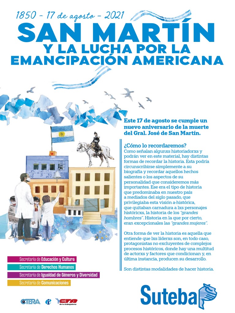 Cuadernillo 17 de Agosto San Martn y La Lucha Por La Emancipacin ...