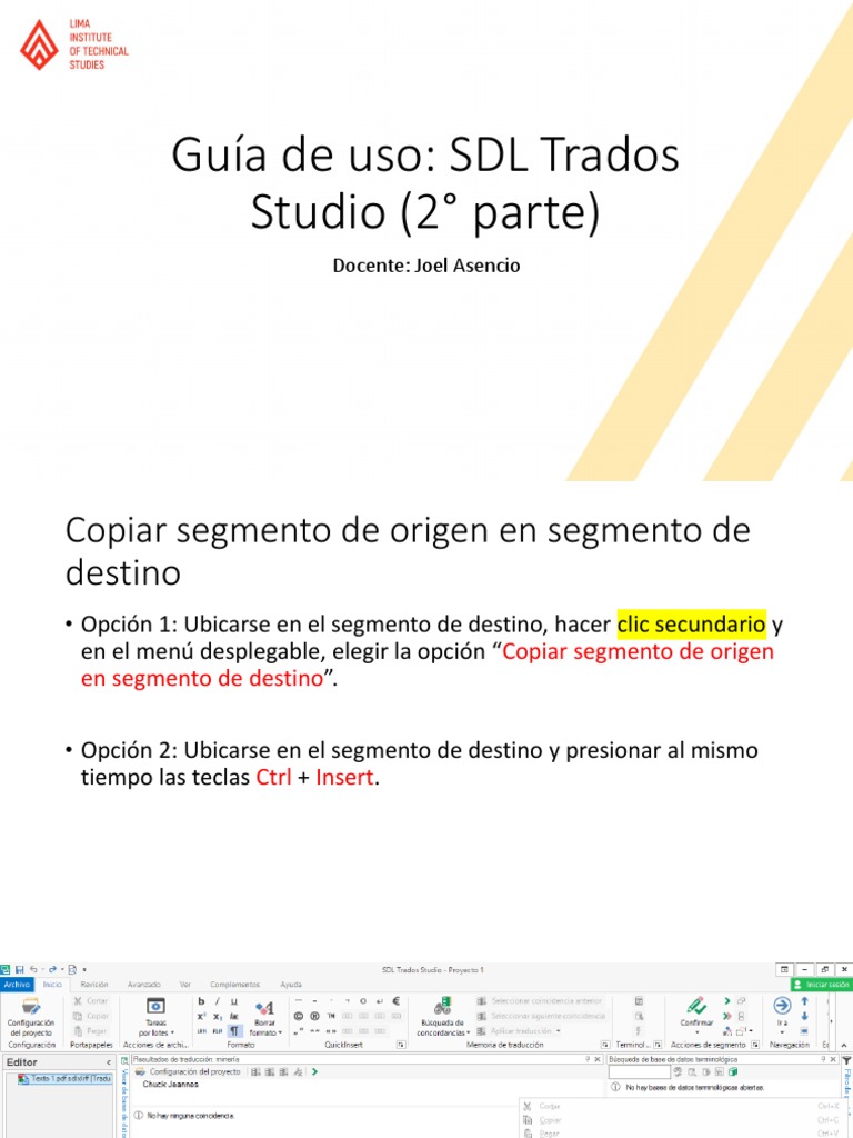 Guía de Uso de Trados (2 Parte) | PDF