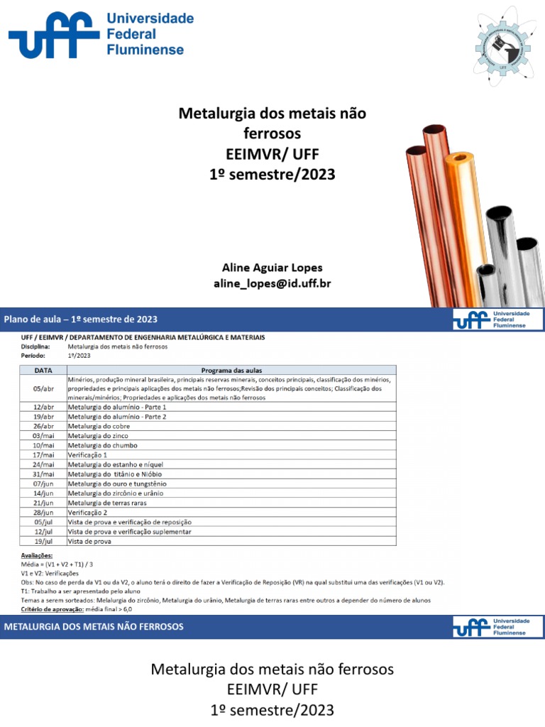 Metalurgia de Metais Não Ferrosos: Conceitos e Aplicações | PDF ...