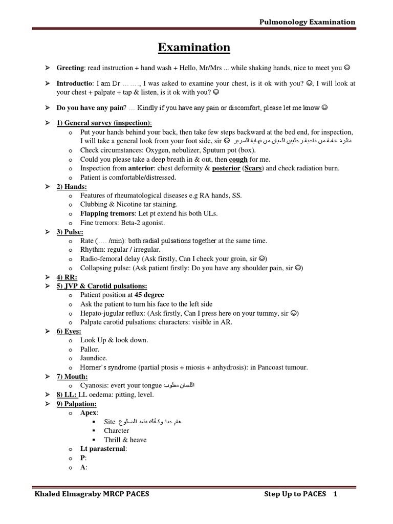 Almaghrabi Resp Examination | Download Free PDF | Respiratory Diseases | Chronic Obstructive ...