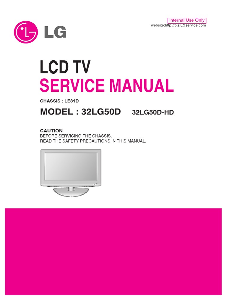 LG 32LG50D Le81d Led LCD | PDF | Home & Garden | Technology & Engineering