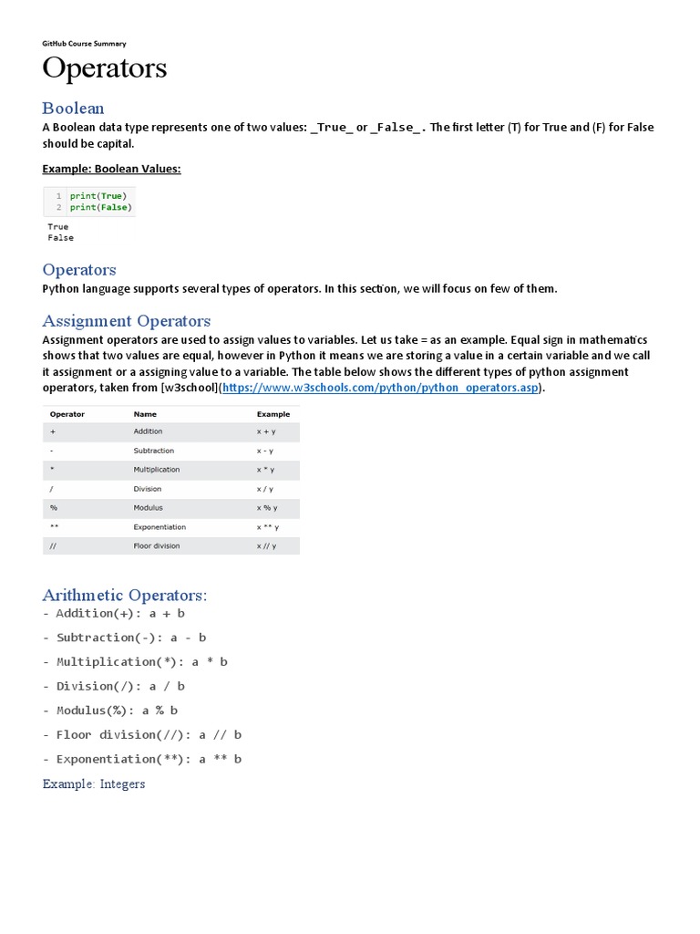 Operators Boolean Pdf Programming Constructor Object Oriented