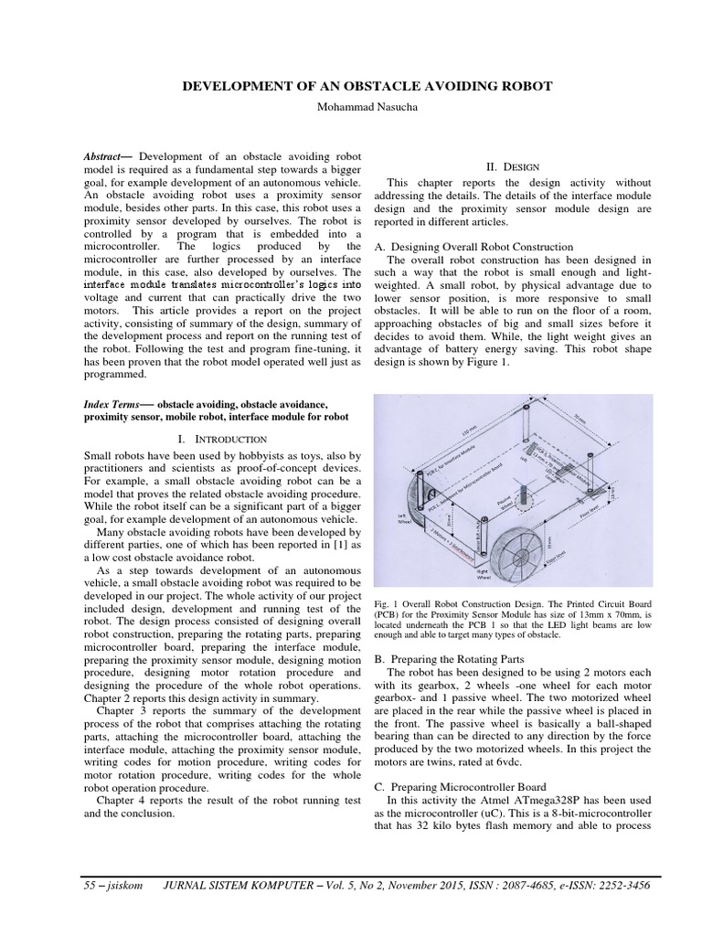 Obstacle Avoiding Robot | PDF | International Standard Serial Number ...