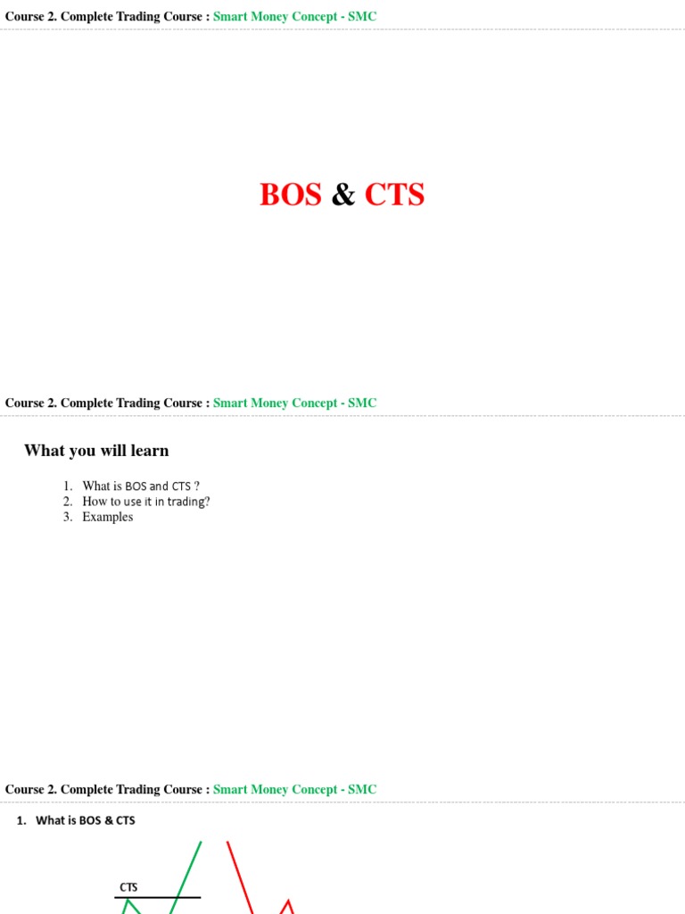 Smart Money Concepts: BOS & CTS Explained | PDF
