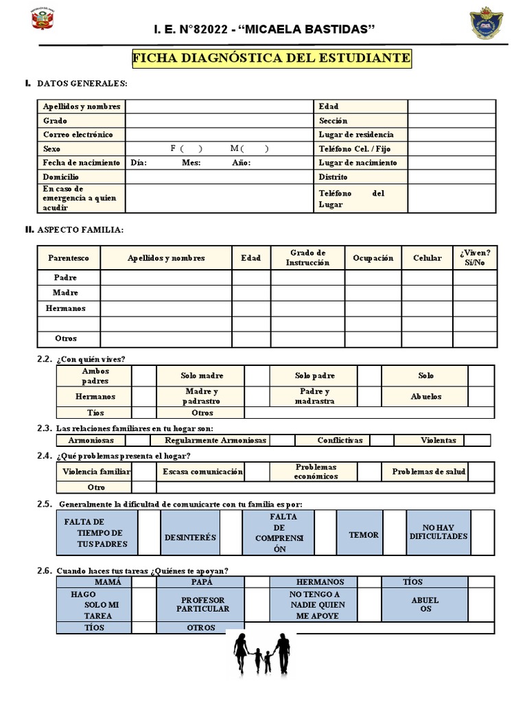 Ficha Diagnostica Del Estudiante | PDF