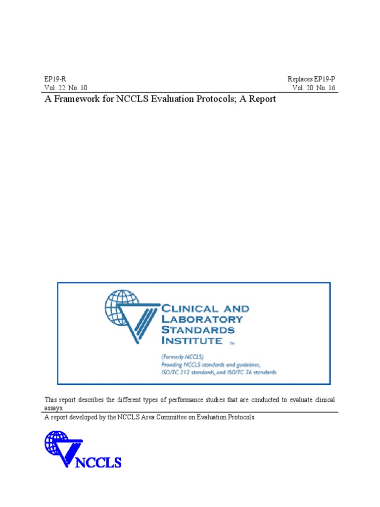 Clsi Ep19 R | PDF | Evaluation | Statistics