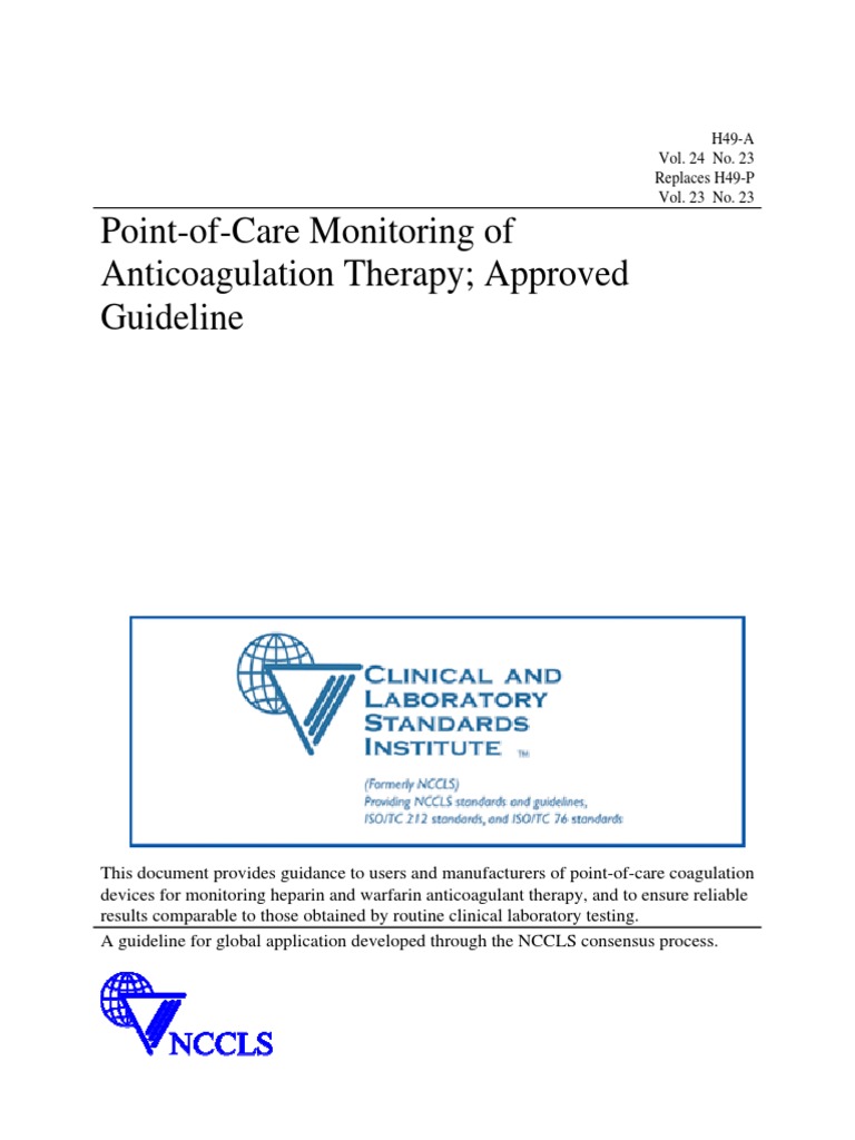 Clsi H49 A | PDF | Coagulation | Infection