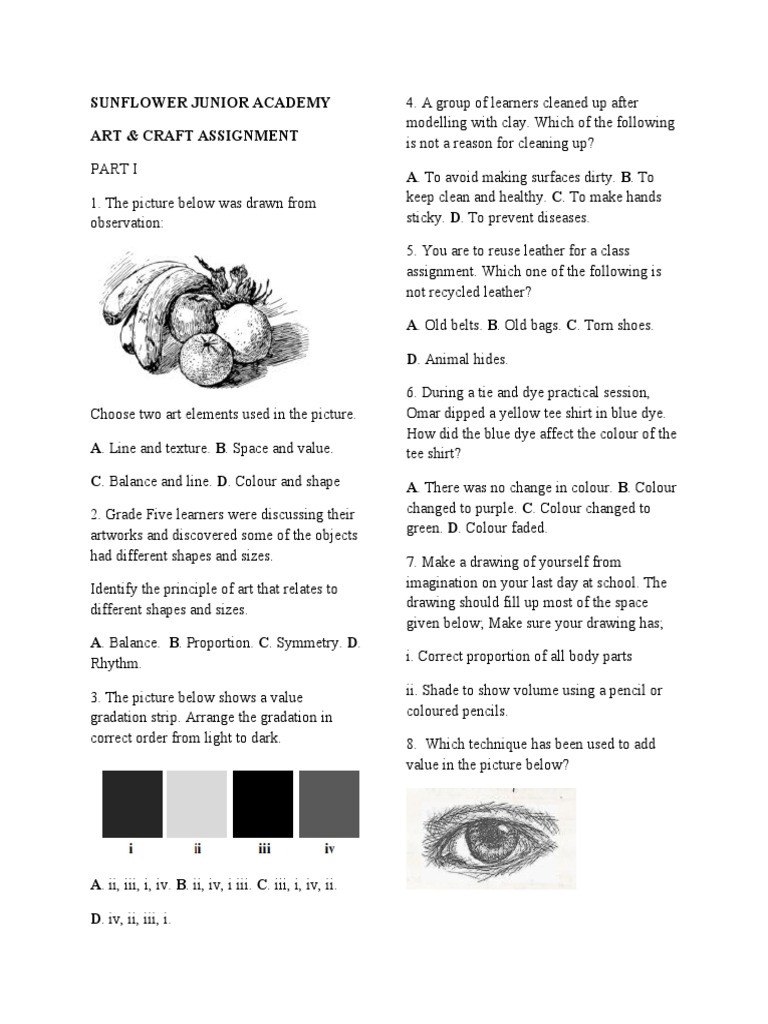 Art Assignment | PDF | Drawing | Artistic Techniques