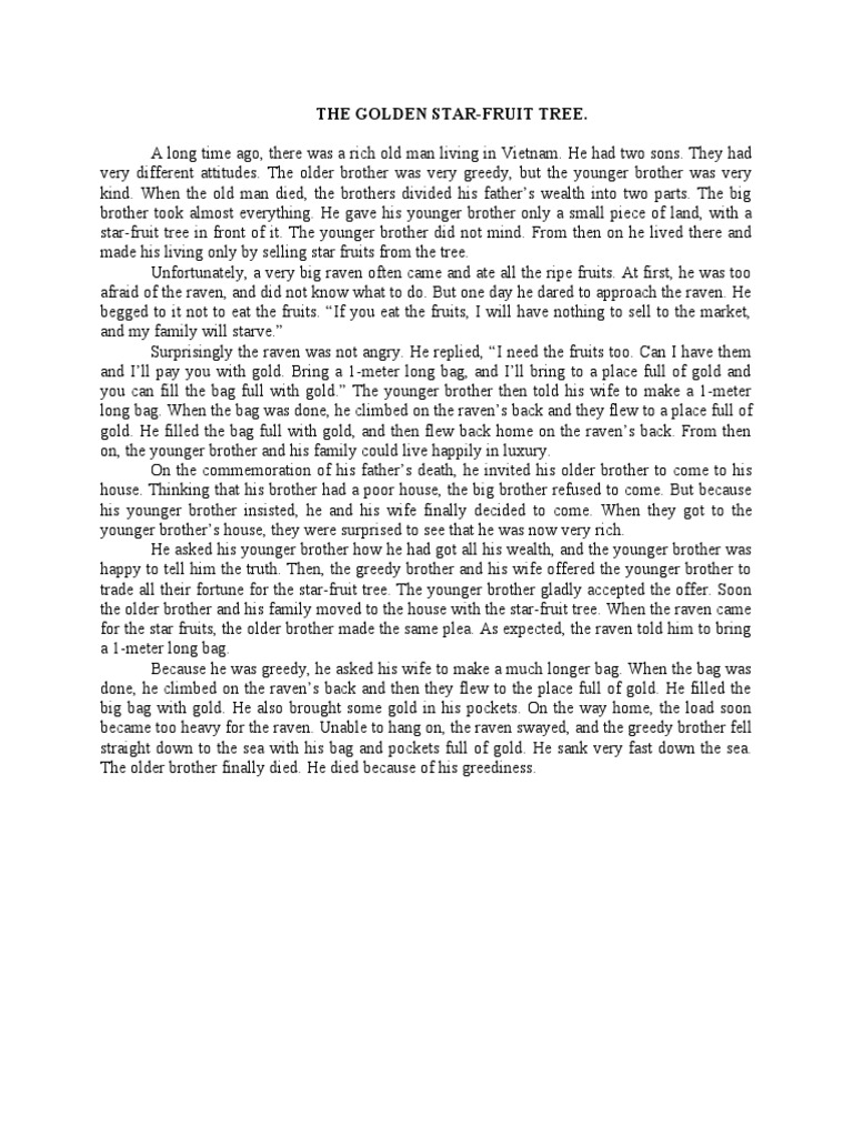 Teks The Golden Star-Fruit Tree. | PDF | Art | Classics