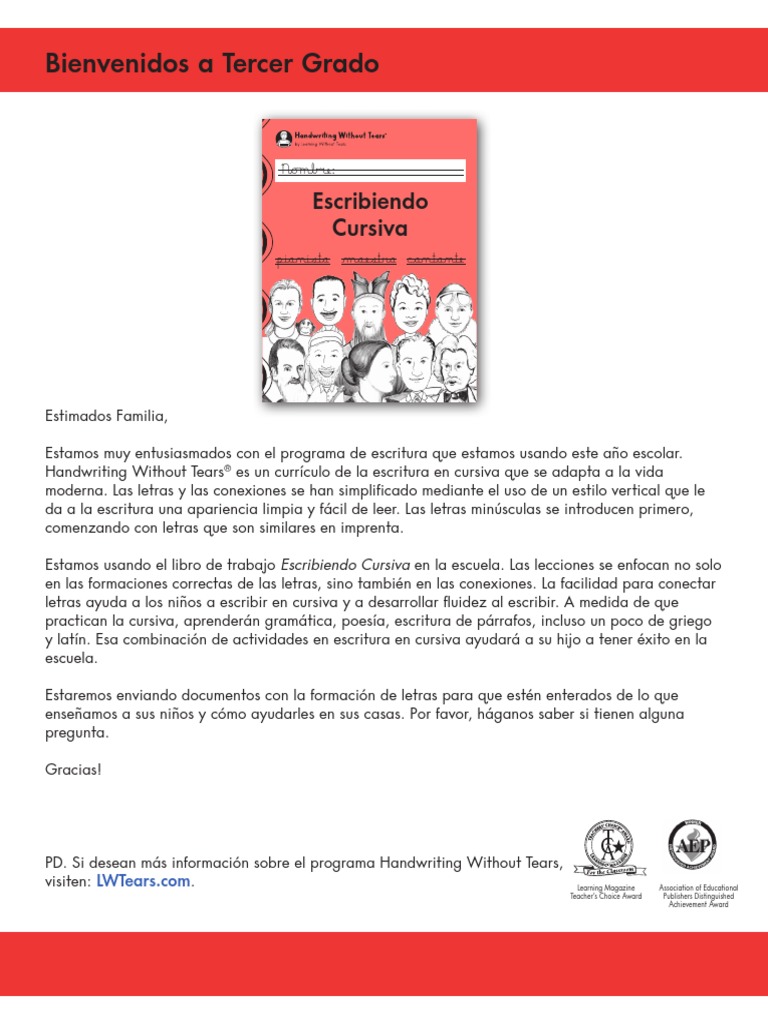 Libro Escribiendo Cursiva - Metodo Olsen 3er Grado | PDF | Escritura